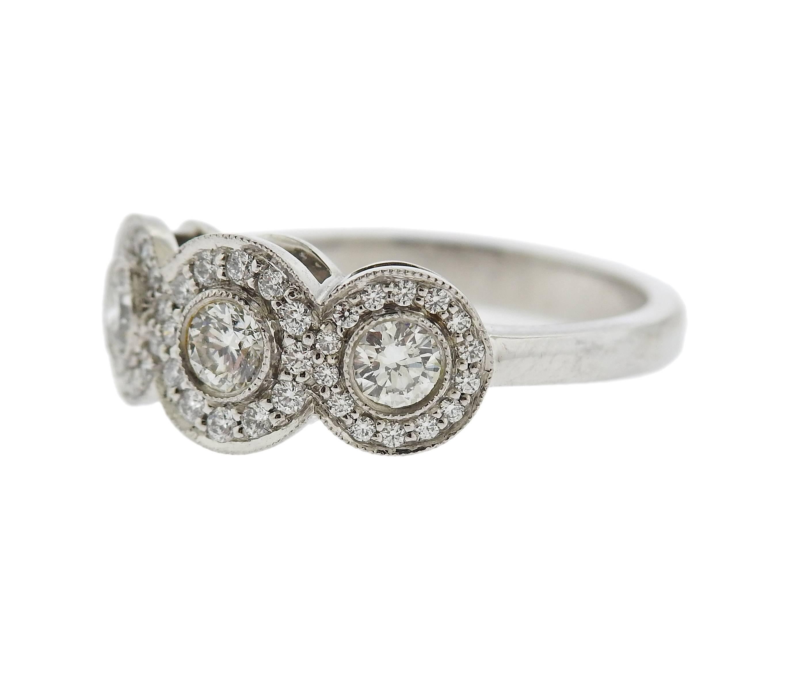 Tiffany and Co. Circlet Diamond Platinum Ring at 1stDibs | tiffany ...