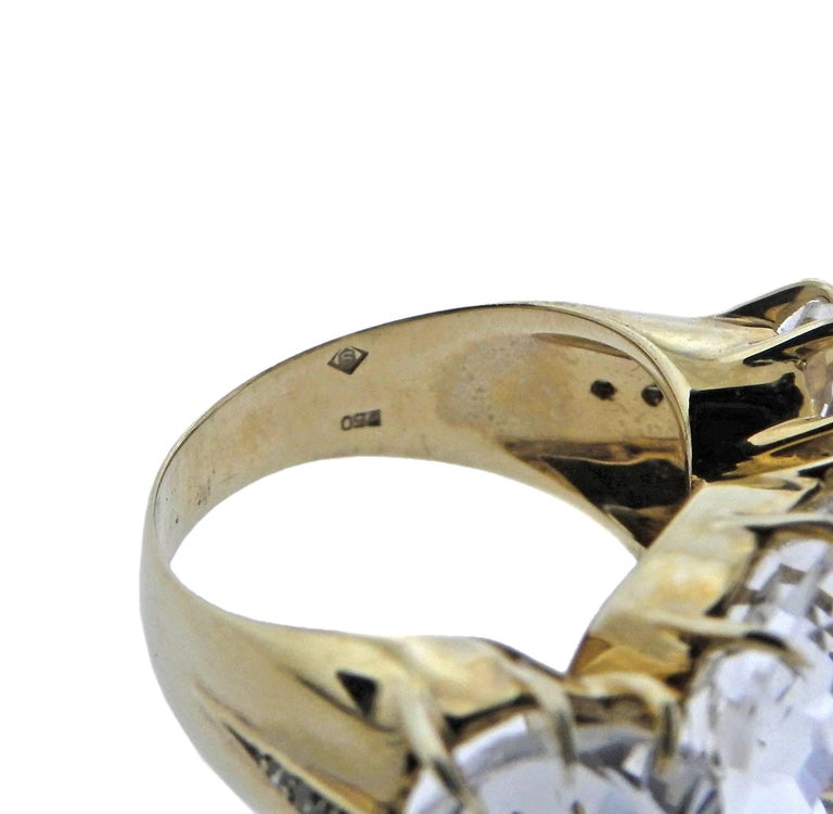 H. Stern Moonlight Crystal Diamond Gold Ring at 1stDibs | h stern ...