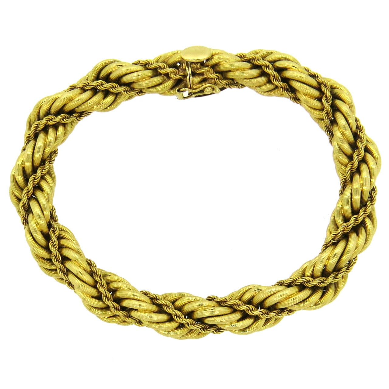 1960s Gold Rope Bracelet at 1stDibs