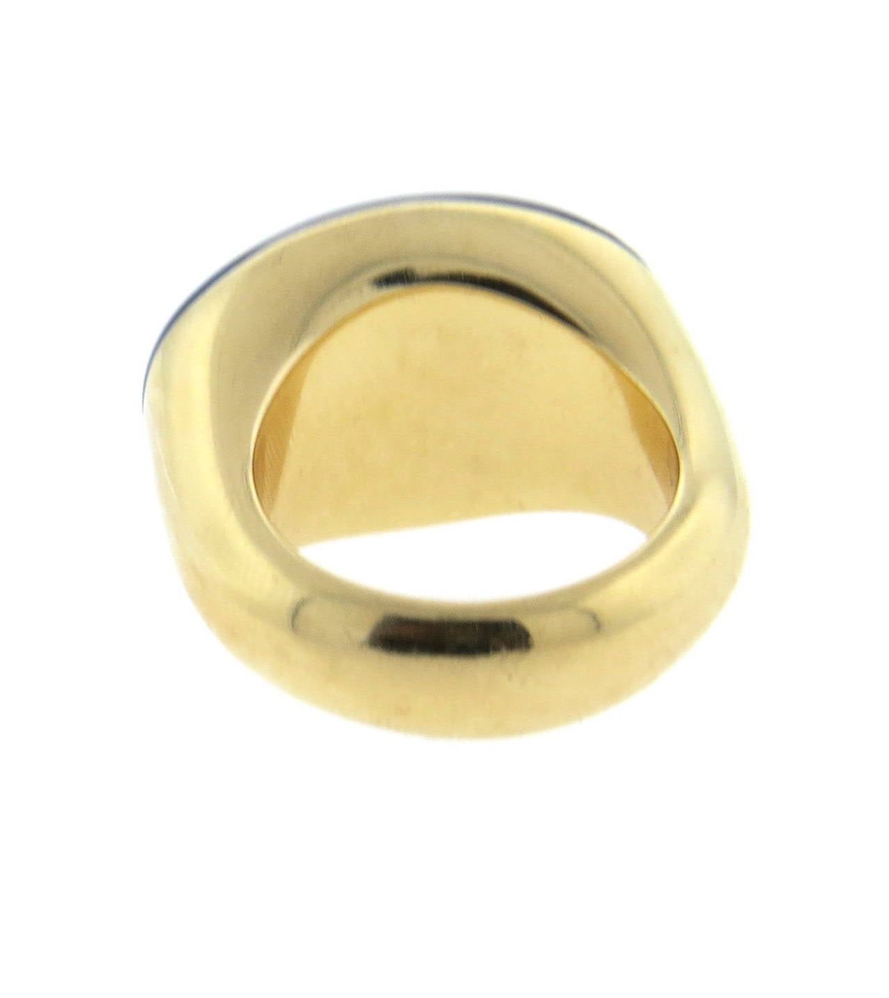 Vhernier Lapis Crystal Gold Ring at 1stDibs