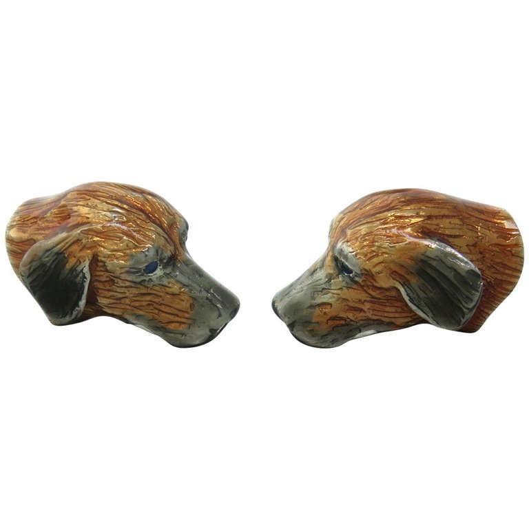 Deakin and Francis Sterling Silver Labrador Dog Cufflinks at 1stDibs
