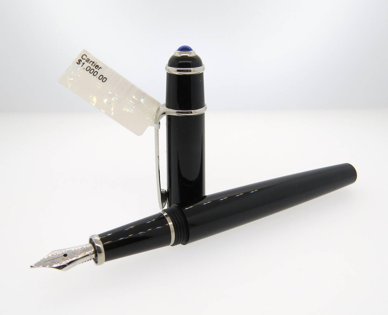 Cartier Diabolo Black Composite Palladium Fountain Pen at 1stDibs ...