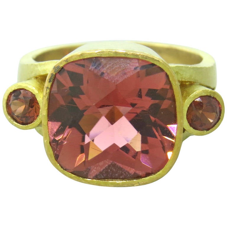 Elizabeth Locke Pink Tourmaline Gold Ring at 1stDibs | elizabeth locke ring