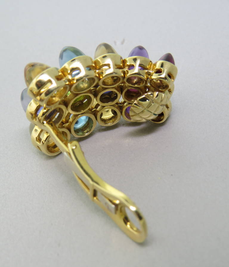 Laura Munder Gemstone Gold Earrings at 1stDibs