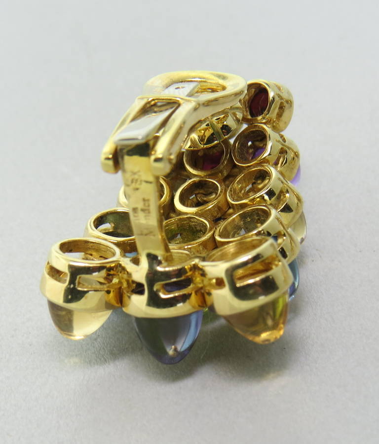 Laura Munder Gemstone Gold Earrings at 1stDibs