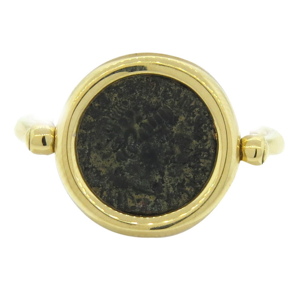 Bulgari Monete Gold Ancient Coin Ring For Sale at 1stDibs | bulgari ...