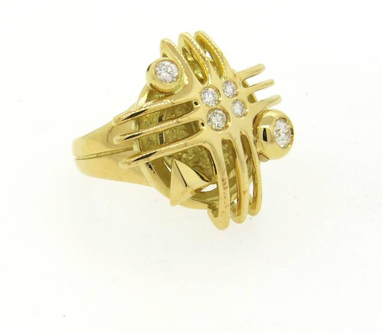 Giorgio Facchini Diamond Gold Ring at 1stDibs