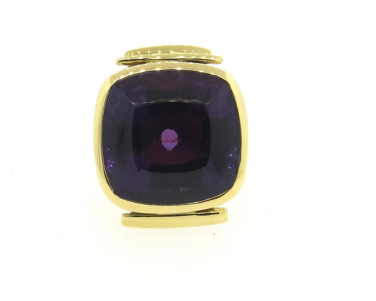 Impressive Large Giorgio Facchini Amethyst Gold Ring at 1stDibs