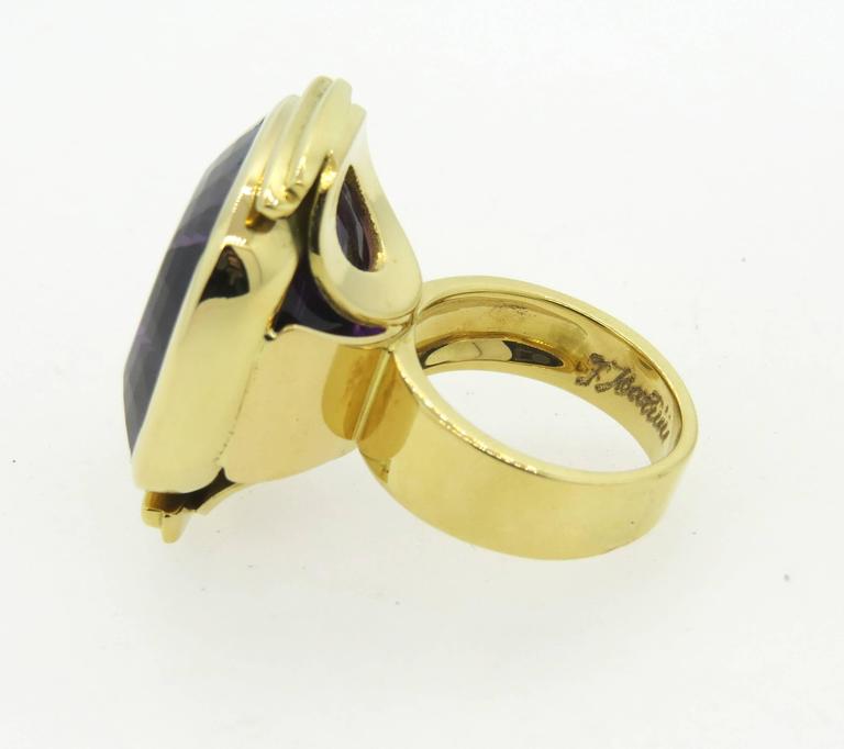 Impressive Large Giorgio Facchini Amethyst Gold Ring at 1stDibs