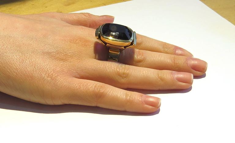 Impressive Large Giorgio Facchini Amethyst Gold Ring at 1stDibs
