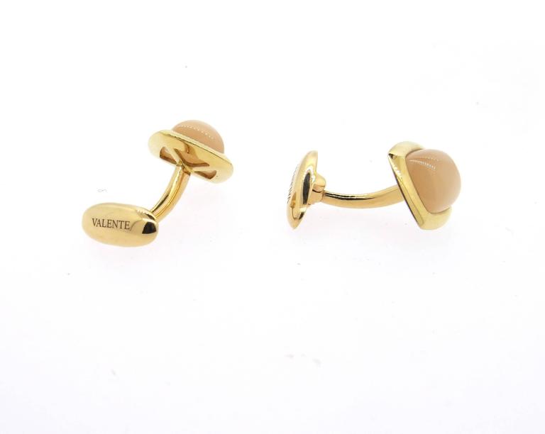 Valente Gemstone Gold Cufflinks For Sale at 1stDibs | gemstone cufflinks