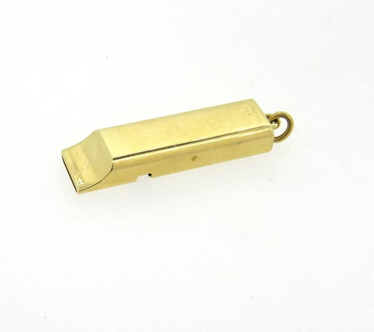 Tiffany and Co. Whimsical Gold Whistle Pendant Charm at 1stDibs ...
