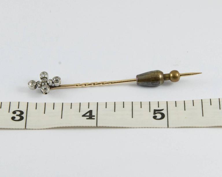 Antique Diamond Cross Stick Pin For Sale at 1stDibs