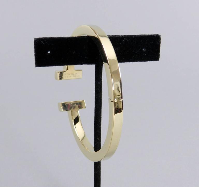 Tiffany and Co. Medium T Square Gold Bracelet at 1stDibs | tiffany t ...