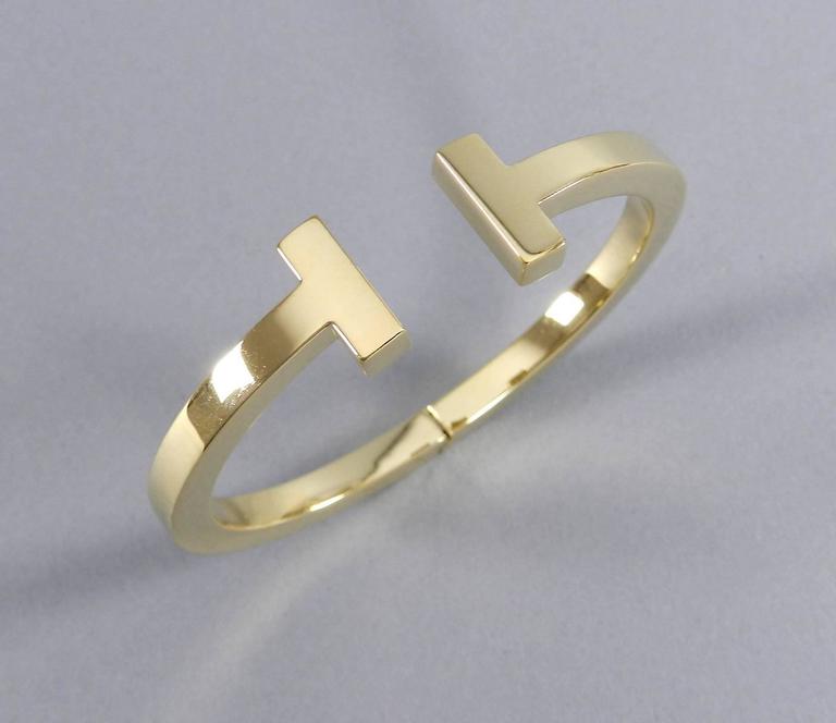 Tiffany and Co. Medium T Square Gold Bracelet at 1stDibs | tiffany t ...