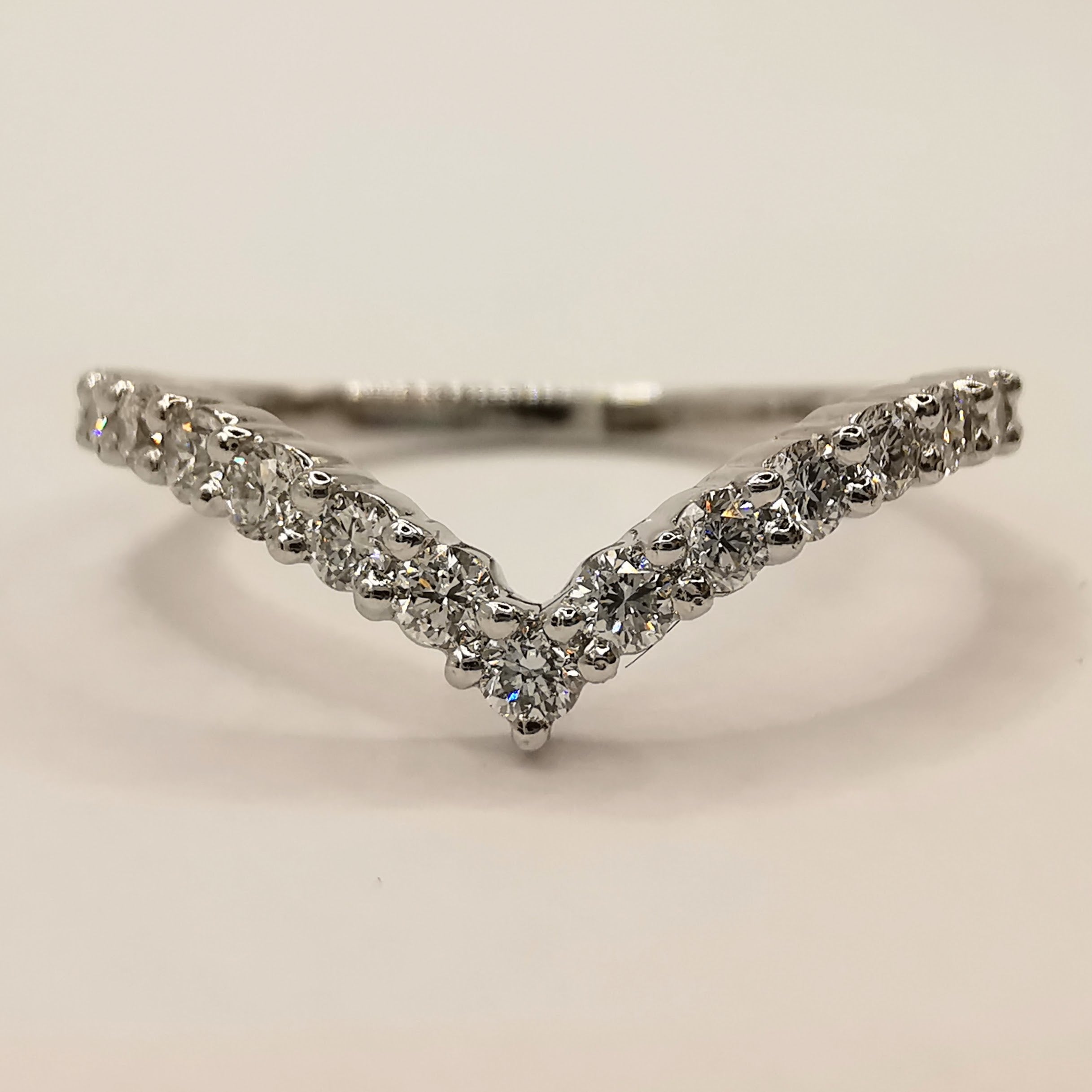 Customizable 18K White Gold Channel Set Diamond Pavé Eternity Band ...