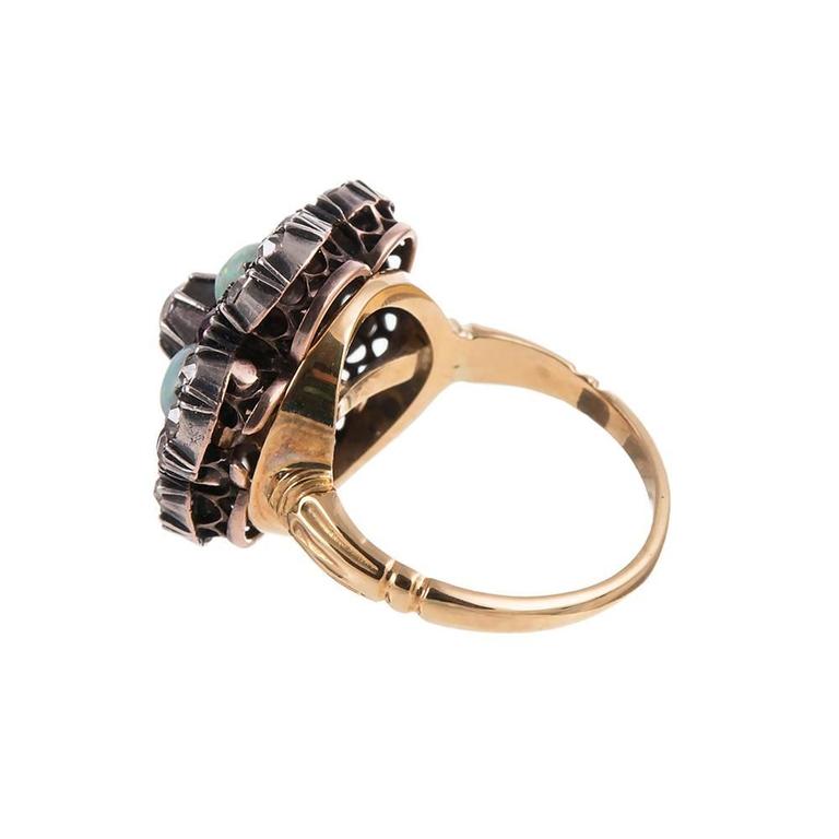 Convertible Victorian Opal Ruby Diamond Silver Gold Ring Pendant at ...