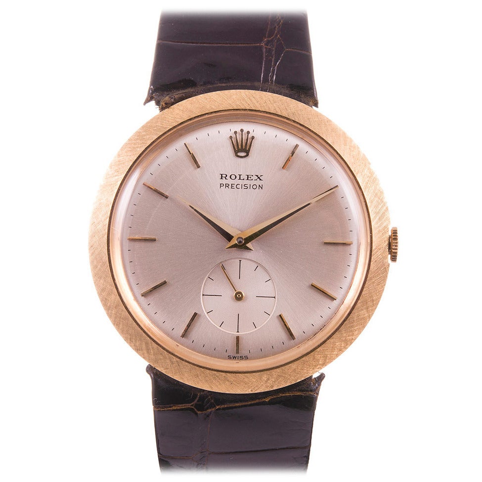 Rolex Yellow Gold Double Reference Precision Dress Wristwatch Ref 9837/ ...