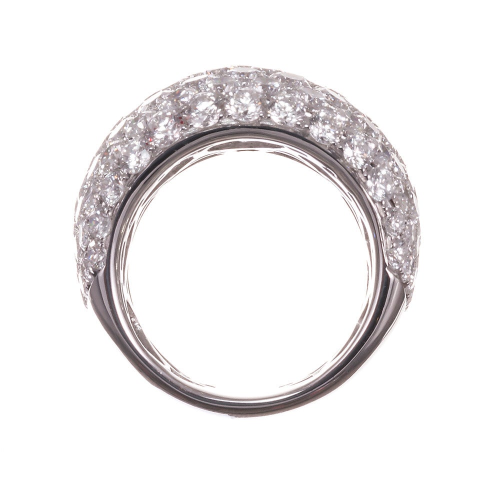 10.66 Carat Extra-Wide Diamond Platinum Band Ring at 1stDibs