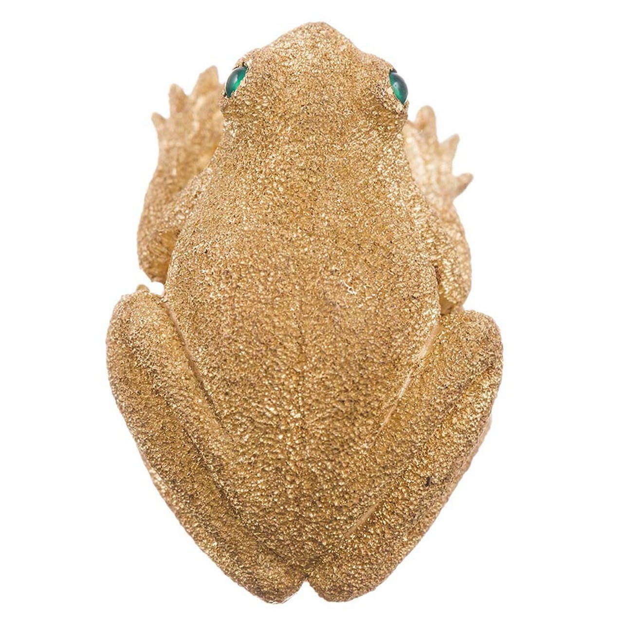 1970s Textured Gold Frog Motif Dome Ring at 1stDibs