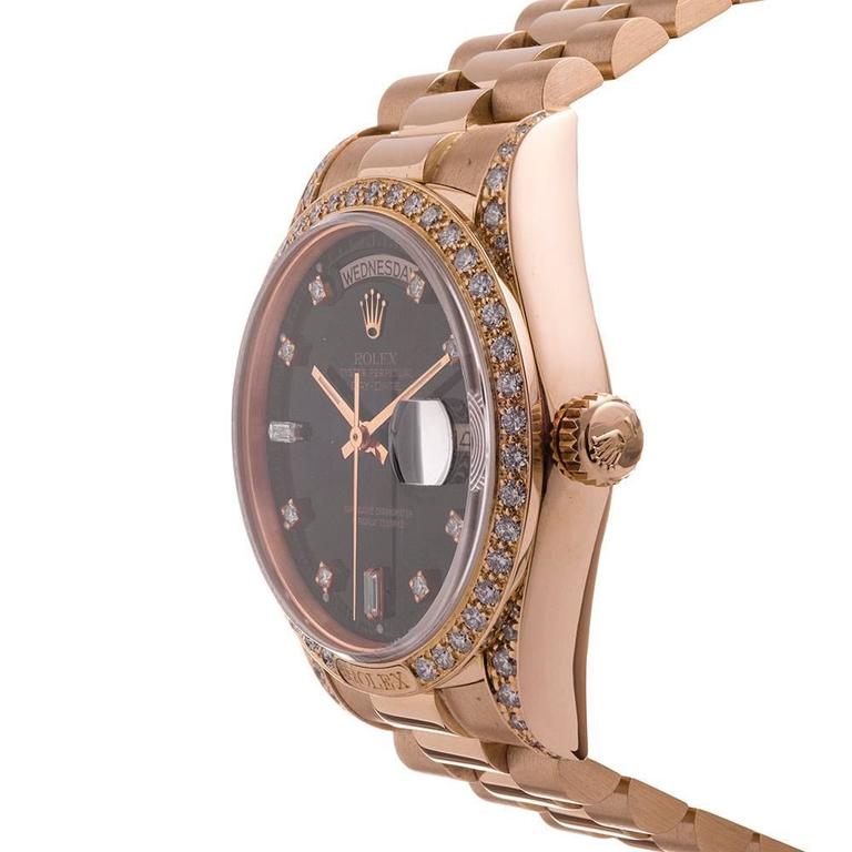 Rolex Diamond Day-Date 18138 with Rare Bezel Circa 1988 at 1stDibs ...