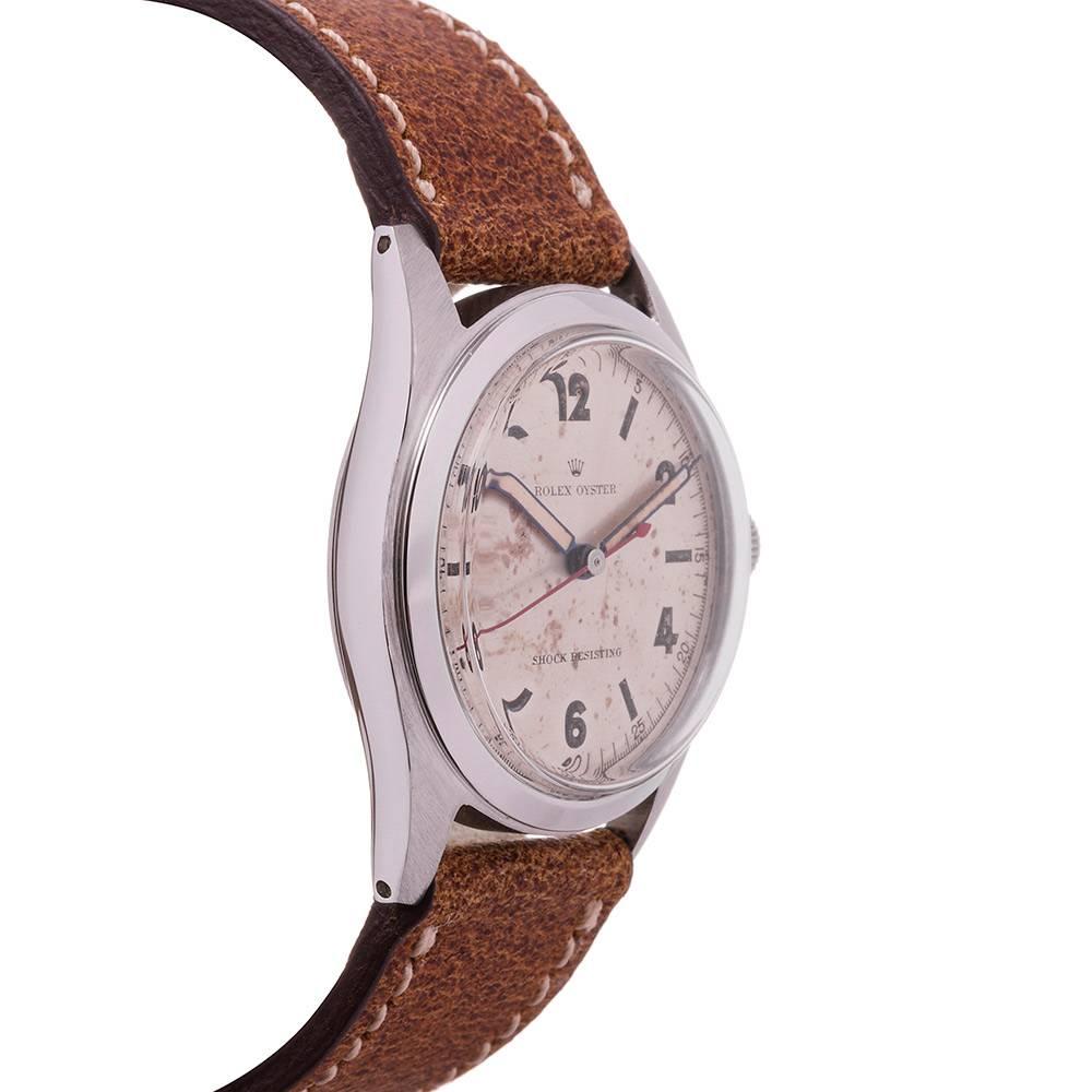 Rolex Stainless Steel Oyster Original Hands Wristwatch Ref 4377 at ...