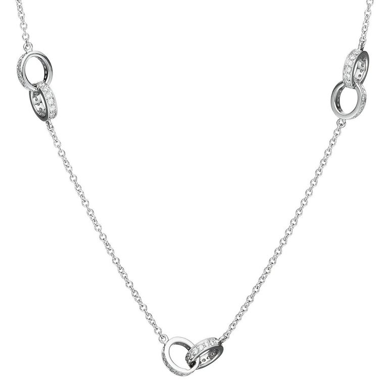 Hamilton's Diamond Gold Eternity Necklace For Sale at 1stDibs | diamond ...