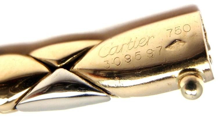 Cartier Diamond Two Color Gold Necklace at 1stDibs