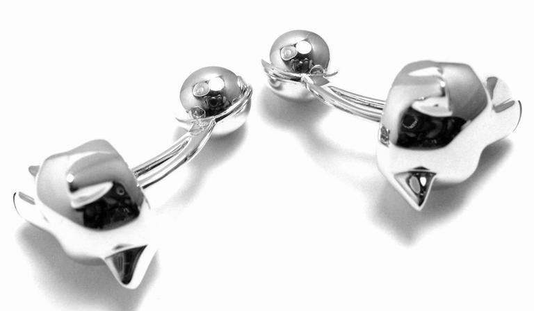 Cartier Panthere Panther Black Onyx Emerald Gold Cufflinks at 1stDibs ...