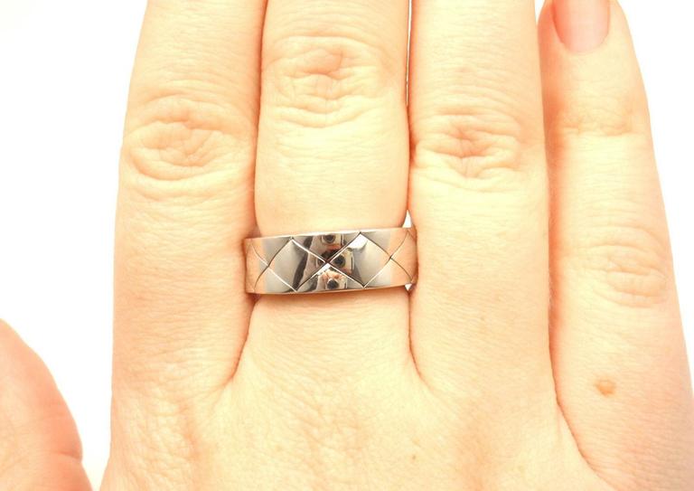Chanel Matelasse Quilted Flexible Gold Band Ring at 1stDibs | chanel ...