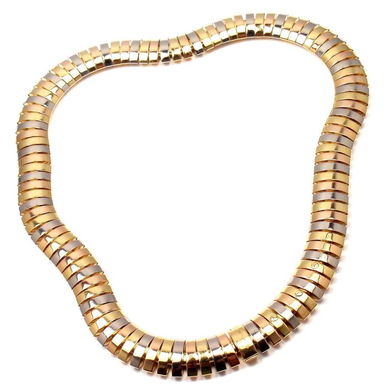 Cartier Tricolor Gold Snake Necklace at 1stDibs | cartier snake ...