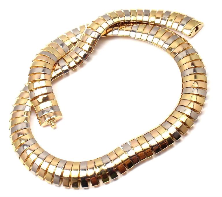 Cartier Tricolor Gold Snake Necklace at 1stDibs | cartier snake ...