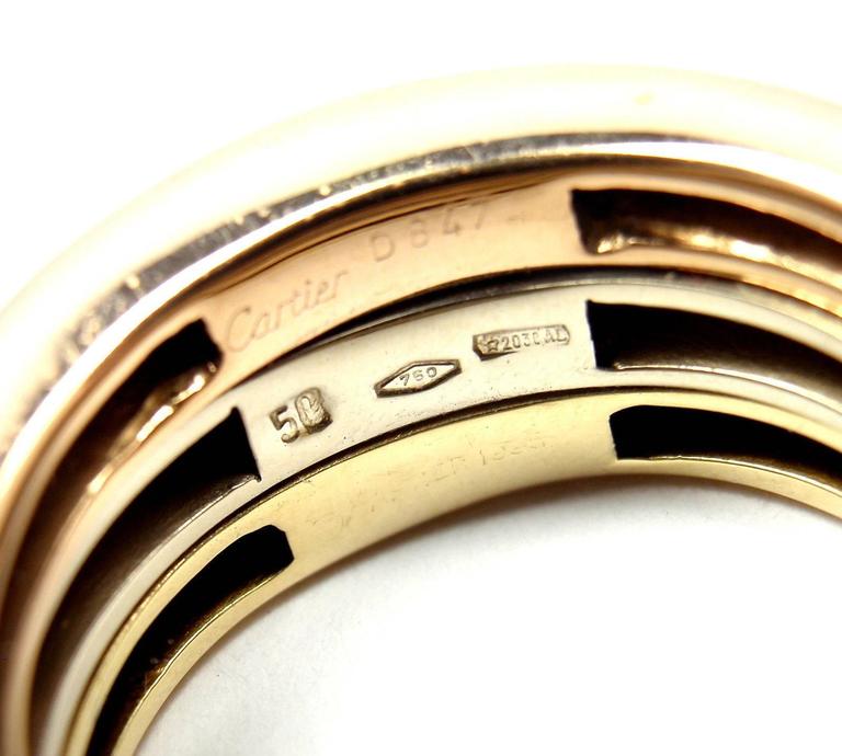 Cartier Stacking Three Band Tricolor Gold Ring at 1stDibs | cartier ...