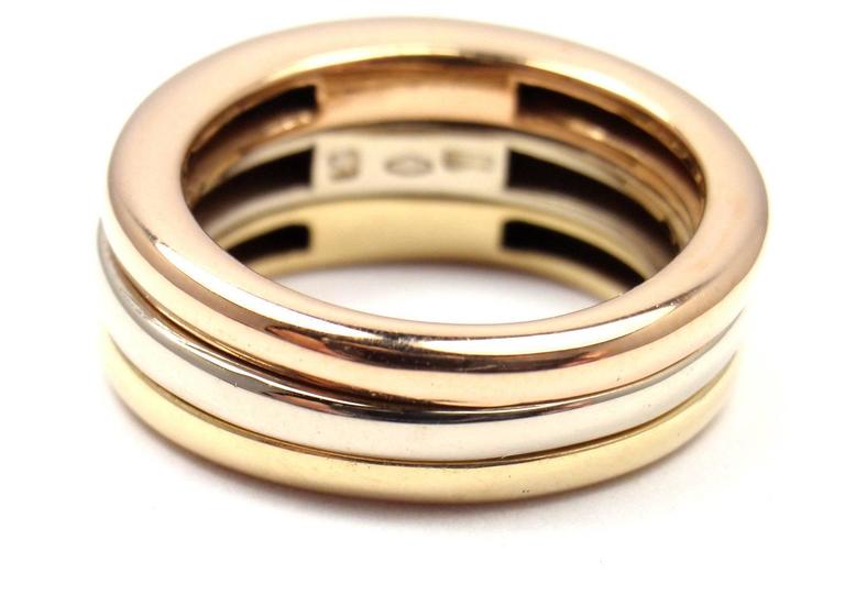 Cartier Stacking Three Band Tricolor Gold Ring at 1stDibs | cartier ...