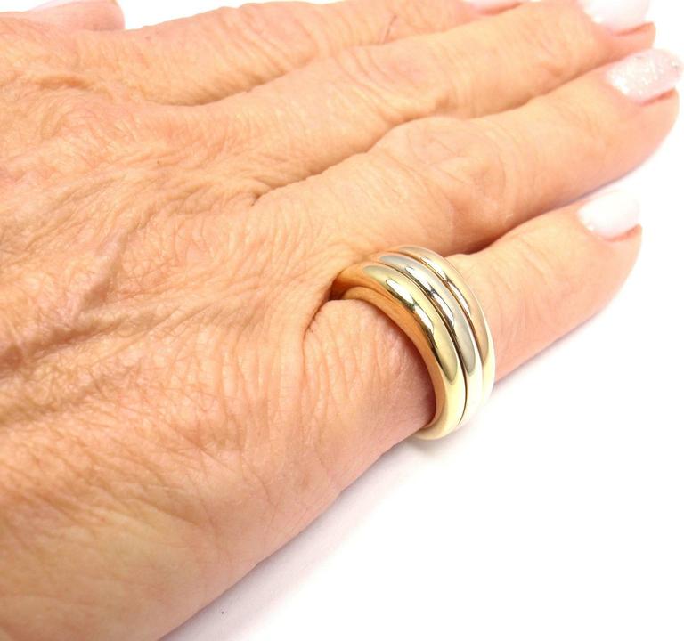 Cartier Stacking Three Band Tricolor Gold Ring at 1stDibs | cartier ...