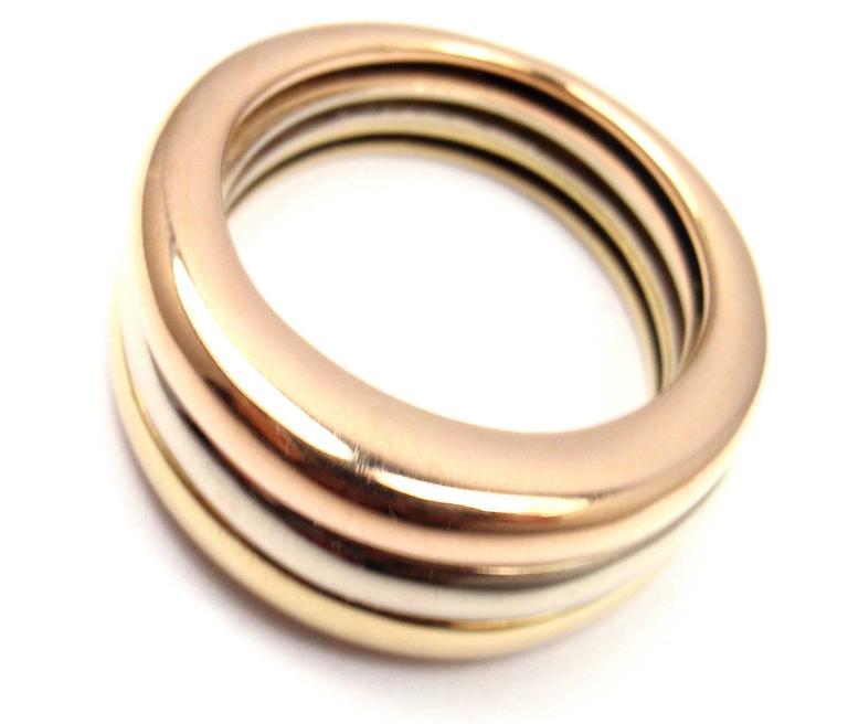 Cartier Stacking Three Band Tricolor Gold Ring at 1stDibs | cartier tricolor ring, tricolor ring ...