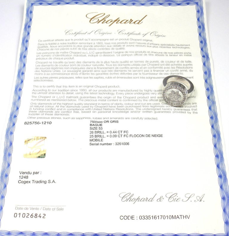 Chopard Happy Diamond Snowflake White Gold Ring at 1stDibs | chopard ...