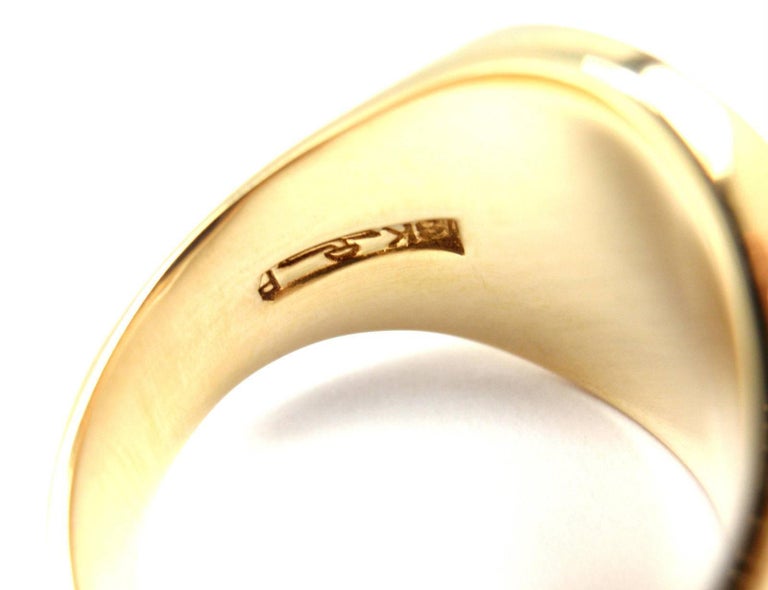 Vintage Cartier Oval Shape Signet Yellow Gold Ring at 1stDibs | cartier ...