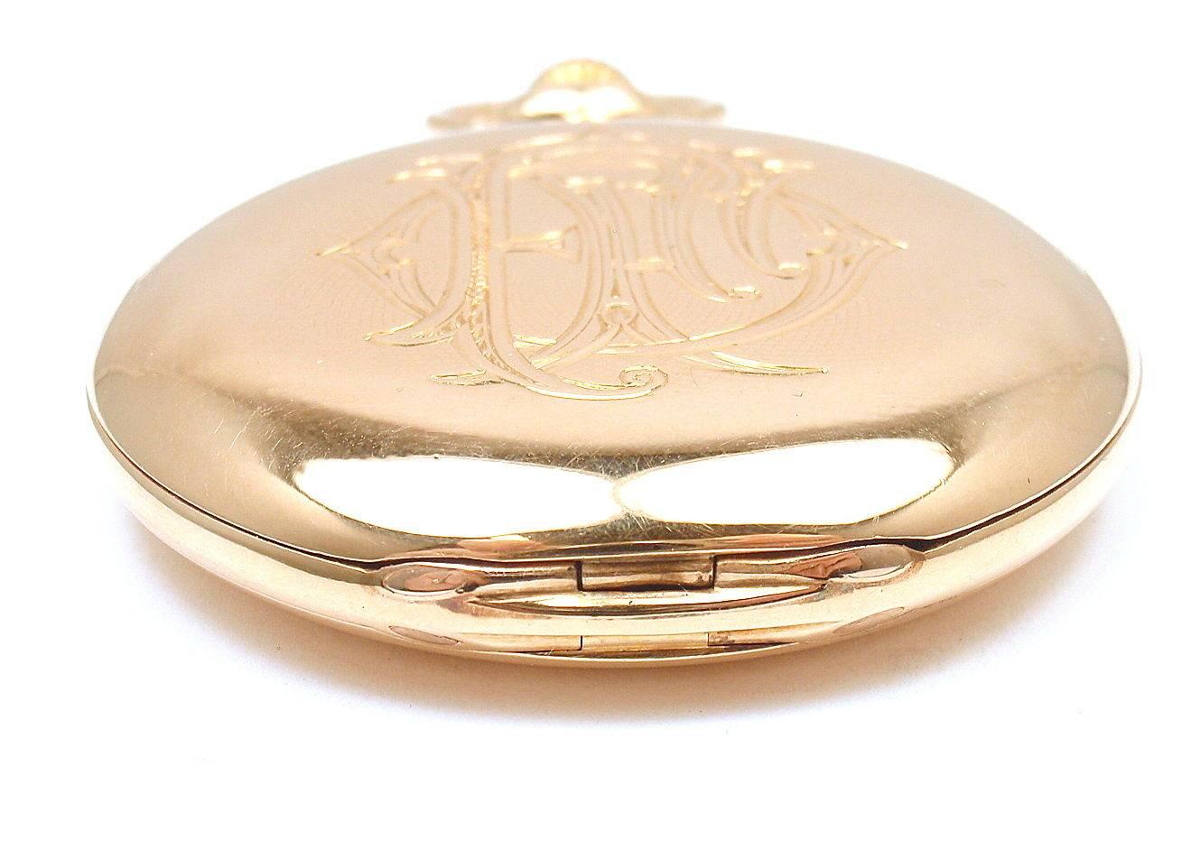 Henry Capt Yellow Gold Chronoautomatic Full Hunter Pocket Watch For ...