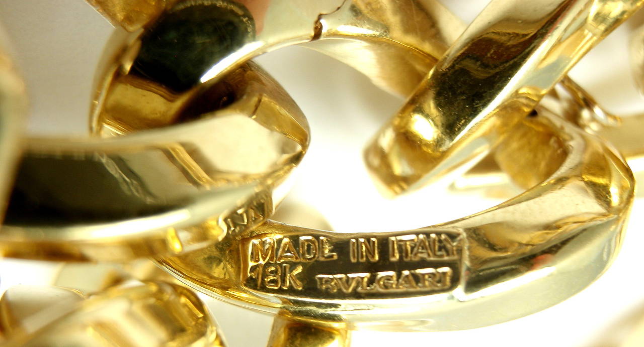 Bulgari Jumbo Curb Link Gold Chain Necklace at 1stDibs | bulgari gold ...