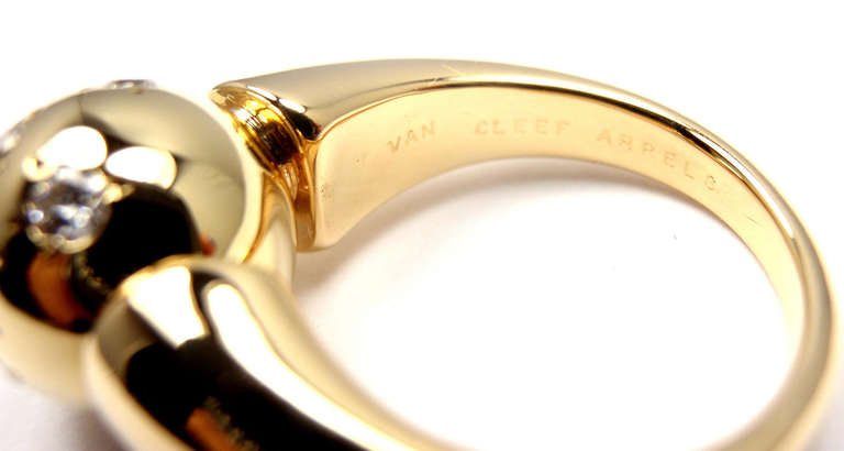 Van Cleef and Arpels VCA Diamond Yellow Gold Ring at 1stDibs