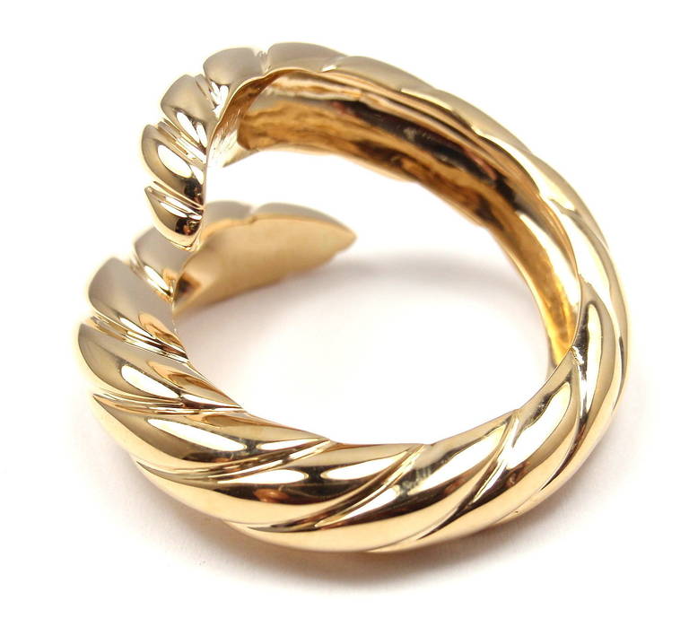 Chaumet Paris Freeform Yellow Gold Band Ring at 1stDibs
