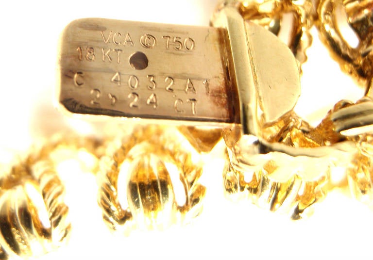 Van Cleef and Arpels VCA Diamond Yellow Gold Necklace at 1stDibs | vca ...