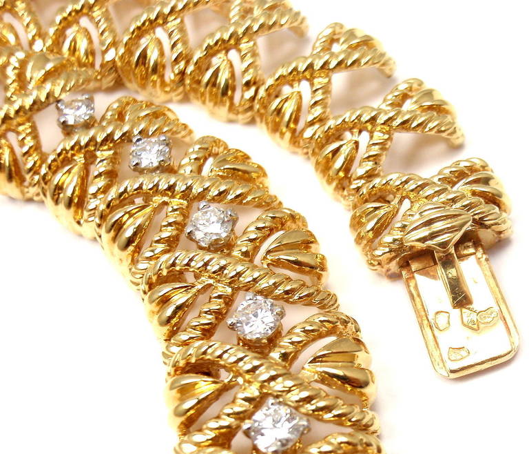 Van Cleef and Arpels VCA Diamond Yellow Gold Necklace at 1stDibs | vca ...