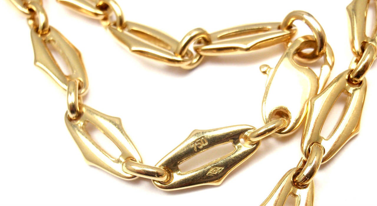 Cartier Double C Link 25" Long Yellow Gold Chain Necklace at 1stDibs ...