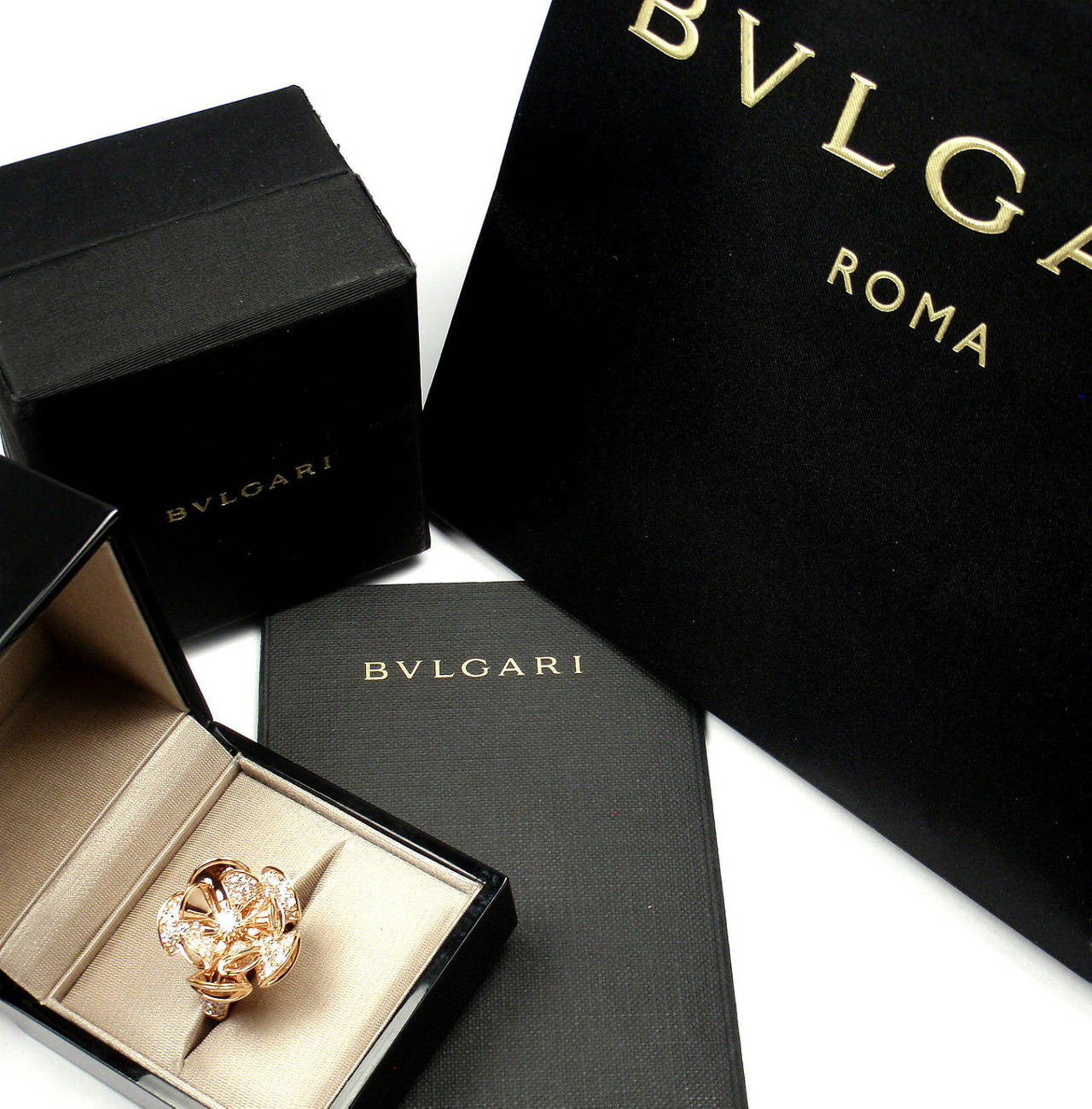 Bulgari Diva Diamond Gold Cocktail Ring at 1stDibs | bulgari cocktail ...