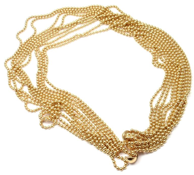 Cartier Draperie de Decollete 10 Strand Gold Necklace at 1stDibs ...