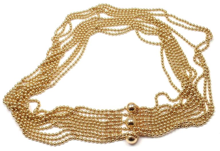 Cartier Draperie de Decollete 10 Strand Gold Necklace at 1stDibs ...