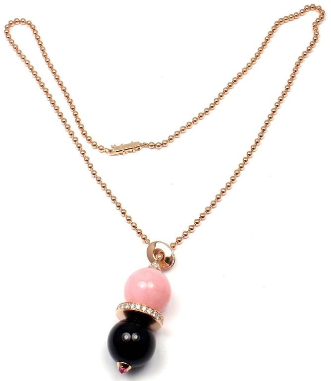 Cartier Évasions Joaillières Pink Opal Onyx Diamond Gold Lariat ...