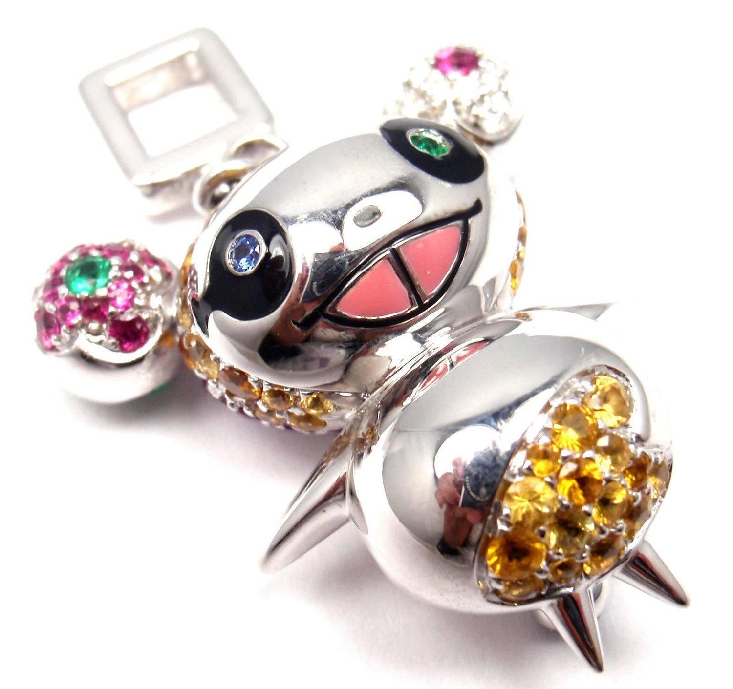 Louis Vuitton Takashi Murakami Sapphire Emerald Diamond Gold Panda ...